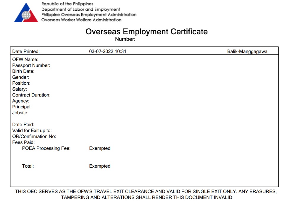 OEC Online Exemption Guide Balik Manggagawa The Gees Travel OEC Online Exemption Guide Balik Manggagawa The Gees Travel