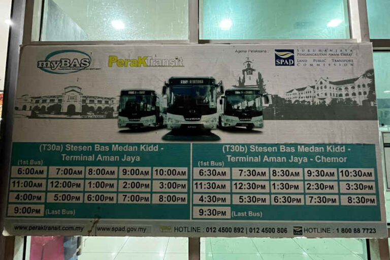 Bus Service - Amanjaya Bus Terminal To Ipoh Sentral • The Gees Travel
