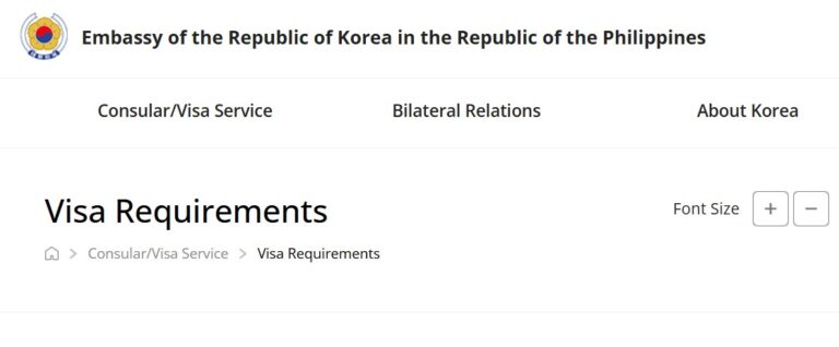 South Korea Tourist Visa Application For Filipino in Singapore • The ...